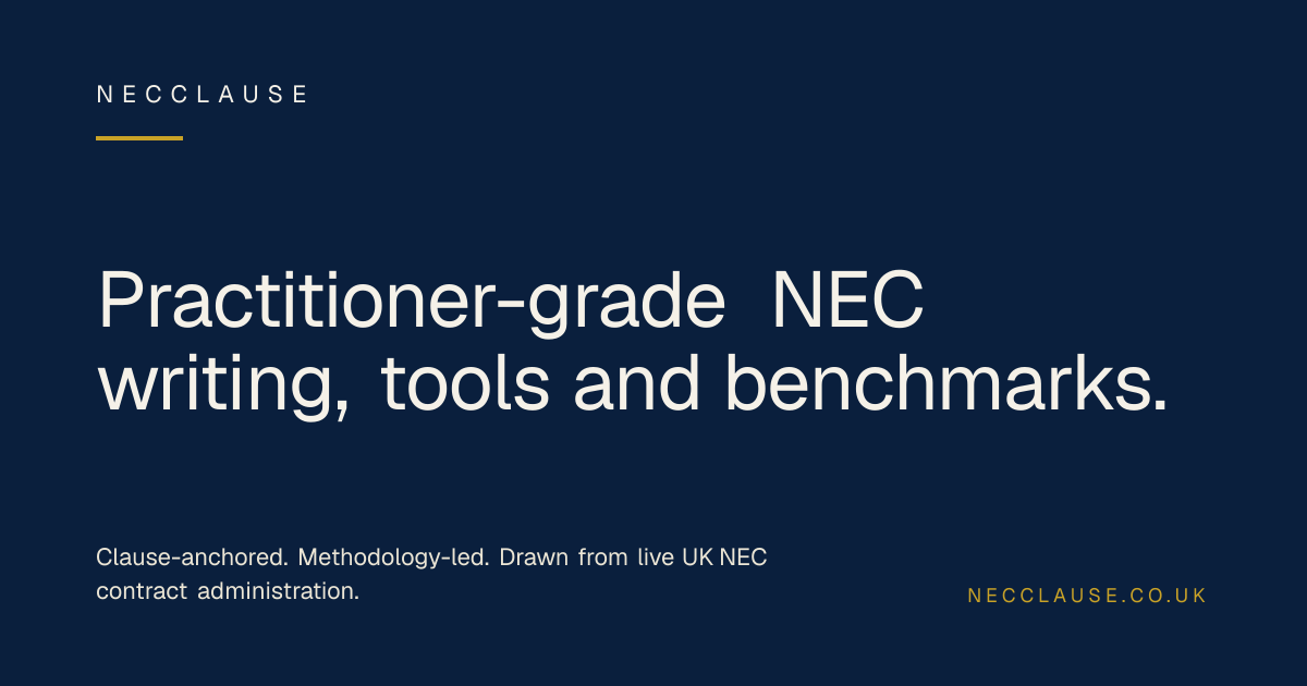 NECCLAUSE: The operating intelligence platform for UK NEC contracts.